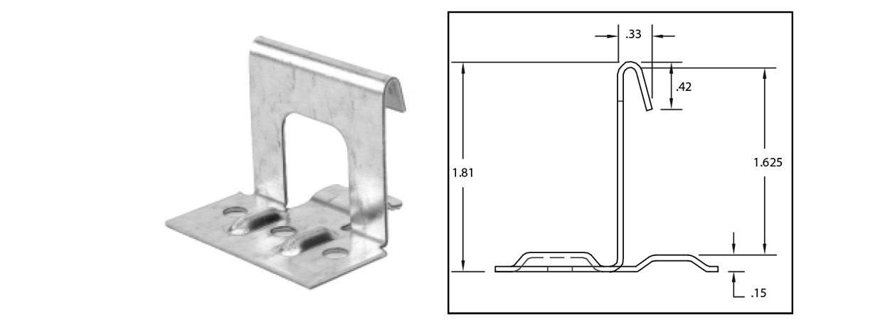 Snap Lock 1-5/8" Standing Seam Panel Clip