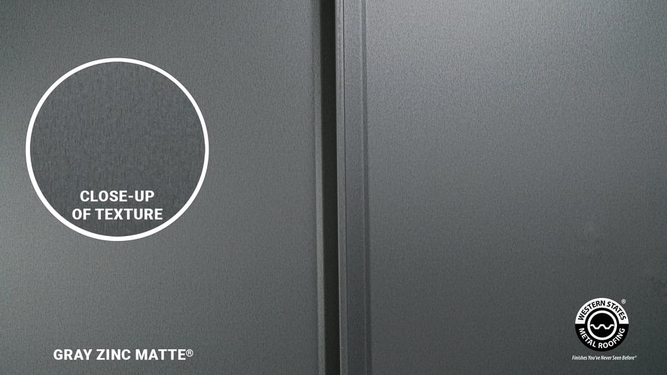 Available Metal Roof & Metal Wall Panels In Gray Zinc Matte®