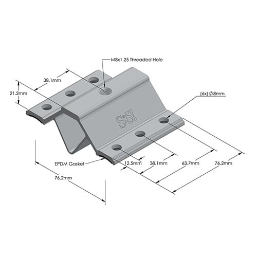 S-5!® CorruBracket™ 500T Mounts for Corrugated Metal Roofing