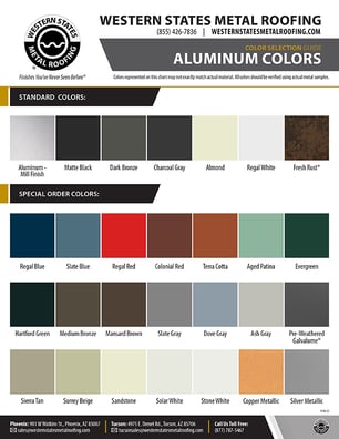 Metal Siding Color Charts | Over 100 Colors | Buy Mfg. Direct & Save