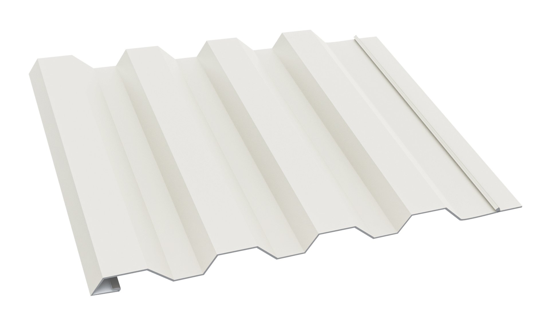 Metal Roofing Panels in Bone White Finish ( Special Order PVDF Paint)
