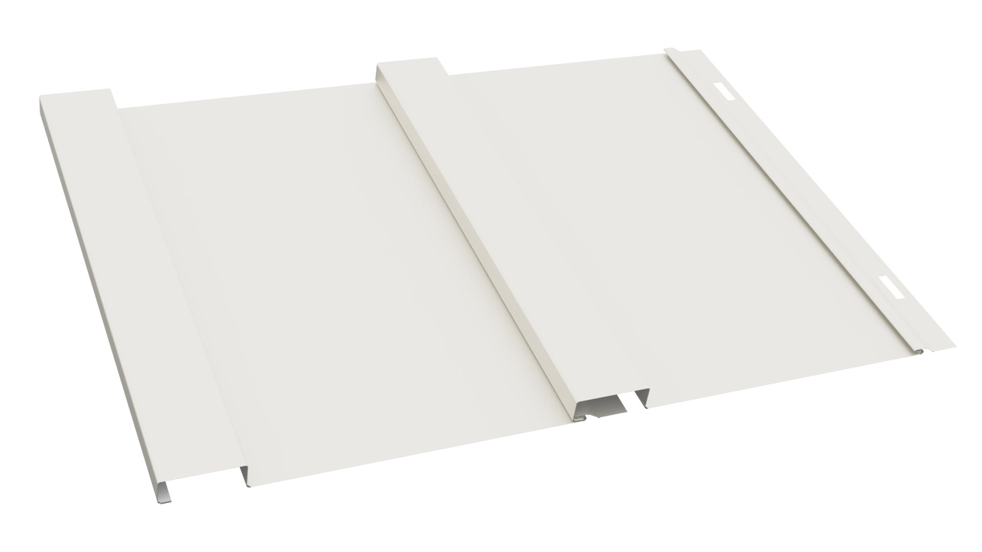 Metal Roofing Panels in Bone White Finish ( Special Order PVDF Paint)