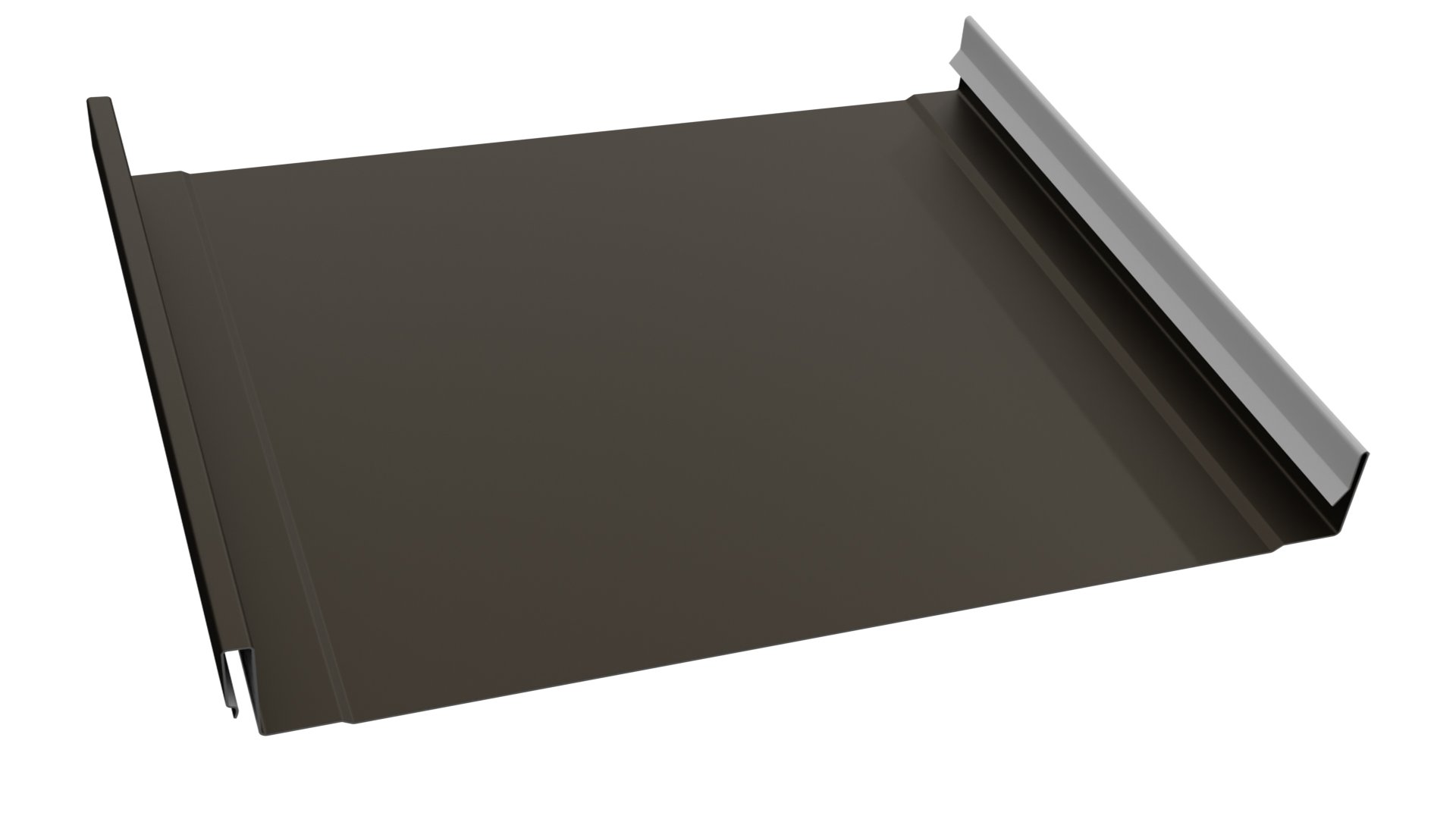 Standing Seam Metal Roofing Panels in Burnished Slate