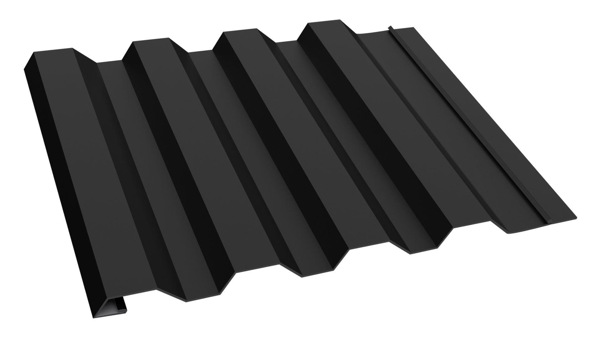Western Wave® Rigid Metal Wall Panels in Charcoal Gray (PVDF Paint)