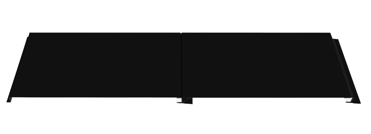 T-Groove® Metal Flush Wall & Soffit Panels in Deep Black (PVDF Paint)