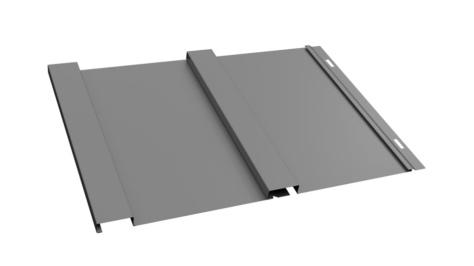 Metal Roofing Panels Painted in Slate Gray