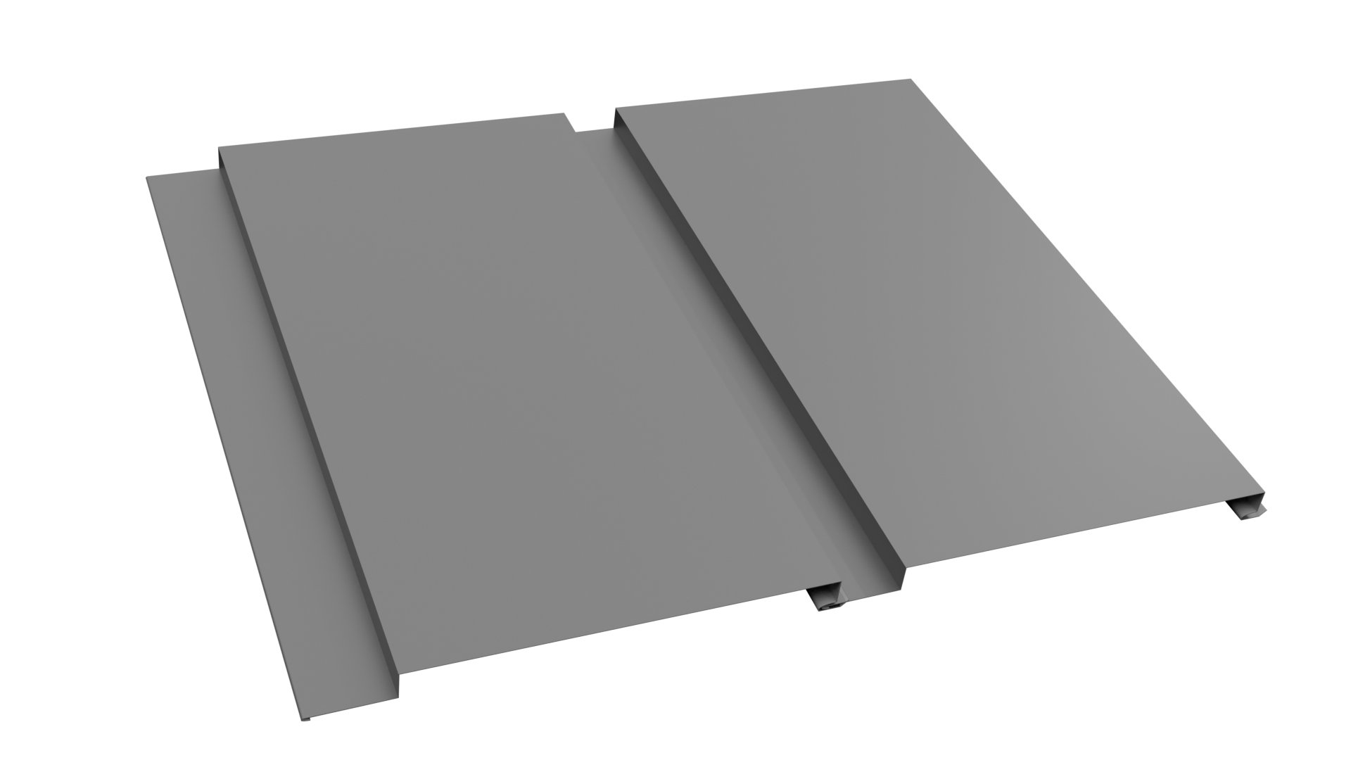 Metal Roofing Panels Painted in Slate Gray