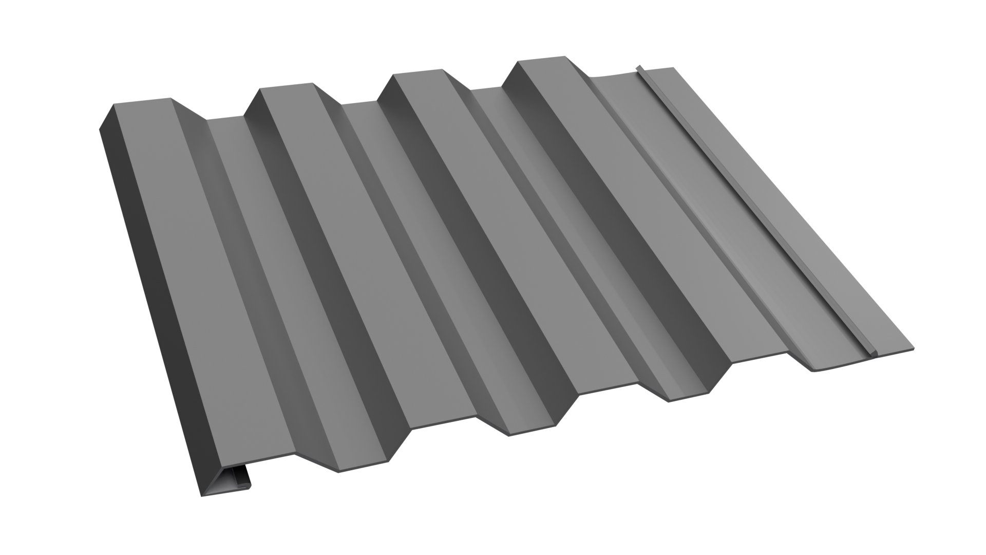Western Wave® Rigid Metal Wall Panels in Slate Gray (PVDF Paint)