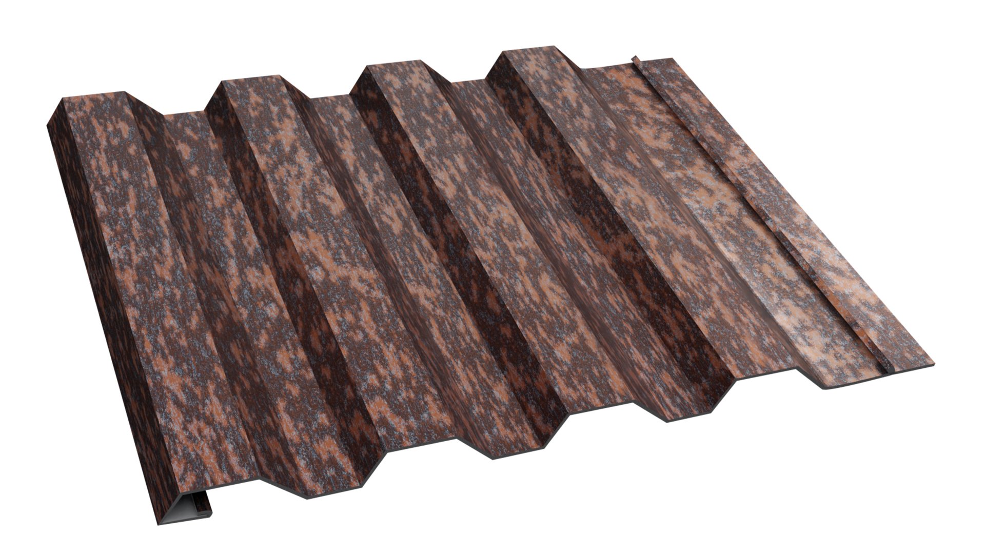 Speckled Blackened Copper Metal Roofing, Siding, and Wall Panels