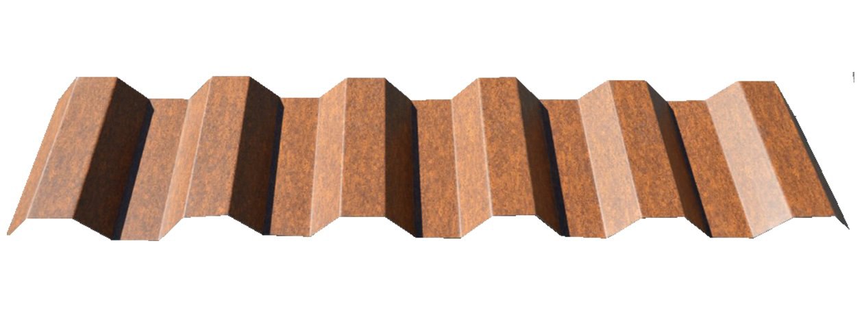 Speckled Rust®. Painted To Look Like Orange and Brown Rust