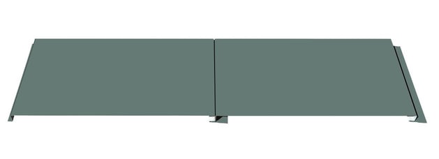 T-Groove® Metal Flush Wall & Soffit Panels in Teal (PVDF Paint)