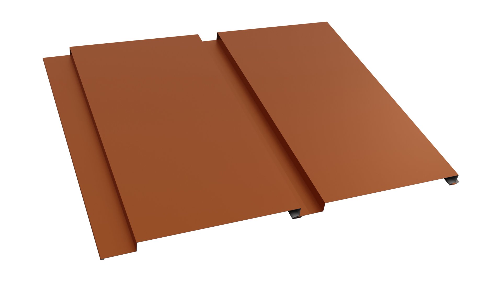 T-Groove® Metal Flush Wall & Soffit Panels in Terra Cotta (PVDF Paint)