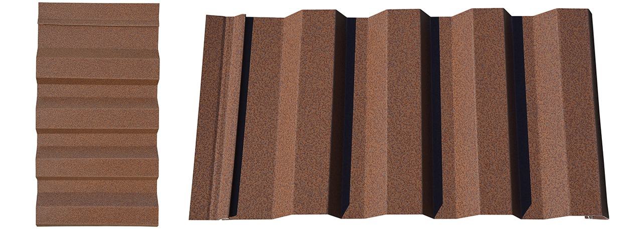 Weathered Rustic®. Painted Panel Designed To Look Like Rusted Roofing