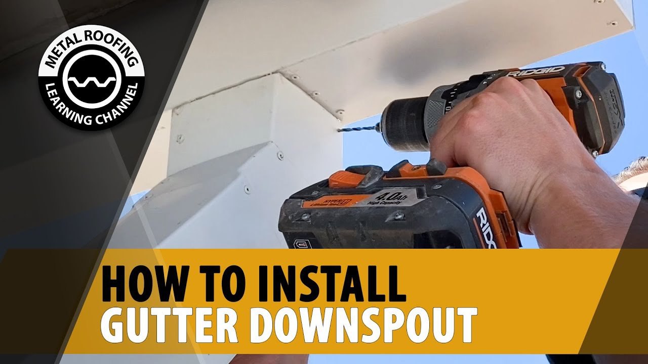 Downspout with Kickout For Standing Seam Metal Roofing | Part #WS-427