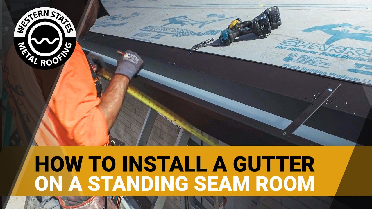 Pre-Hung Box Gutter For Western Lock Standing Seam