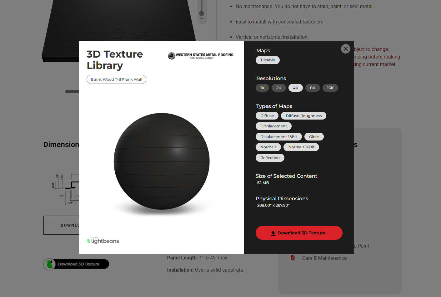 3D Smart Textures For Metal Roofing and Siding Panels | E-Samples