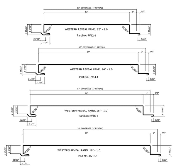Western Reveal® Metal Wall Panel With A 1-Inch Reveal