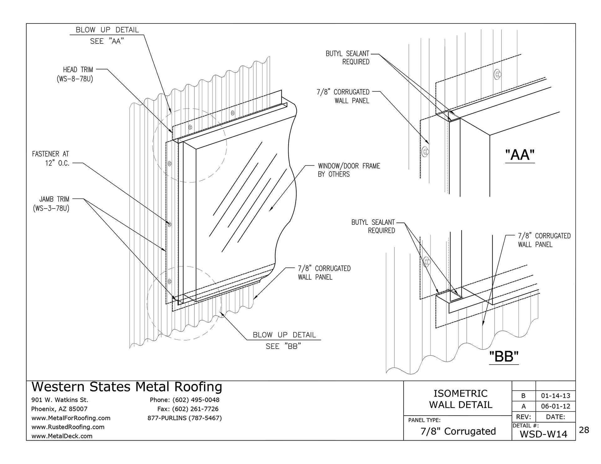 Part #WS-8-78U Head Trim for Corrugated Metal Siding