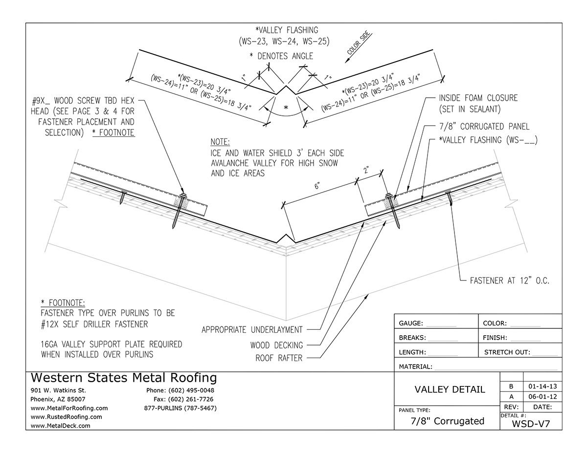 Standard Valley Trim | Part #WS-24 | Corrugated Metal Roofing