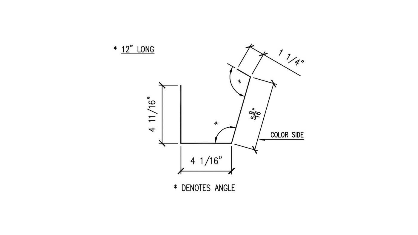 Part #WS-210 Box Gutter Pre-Hung for PBR Panel and R Panel Metal Roofs