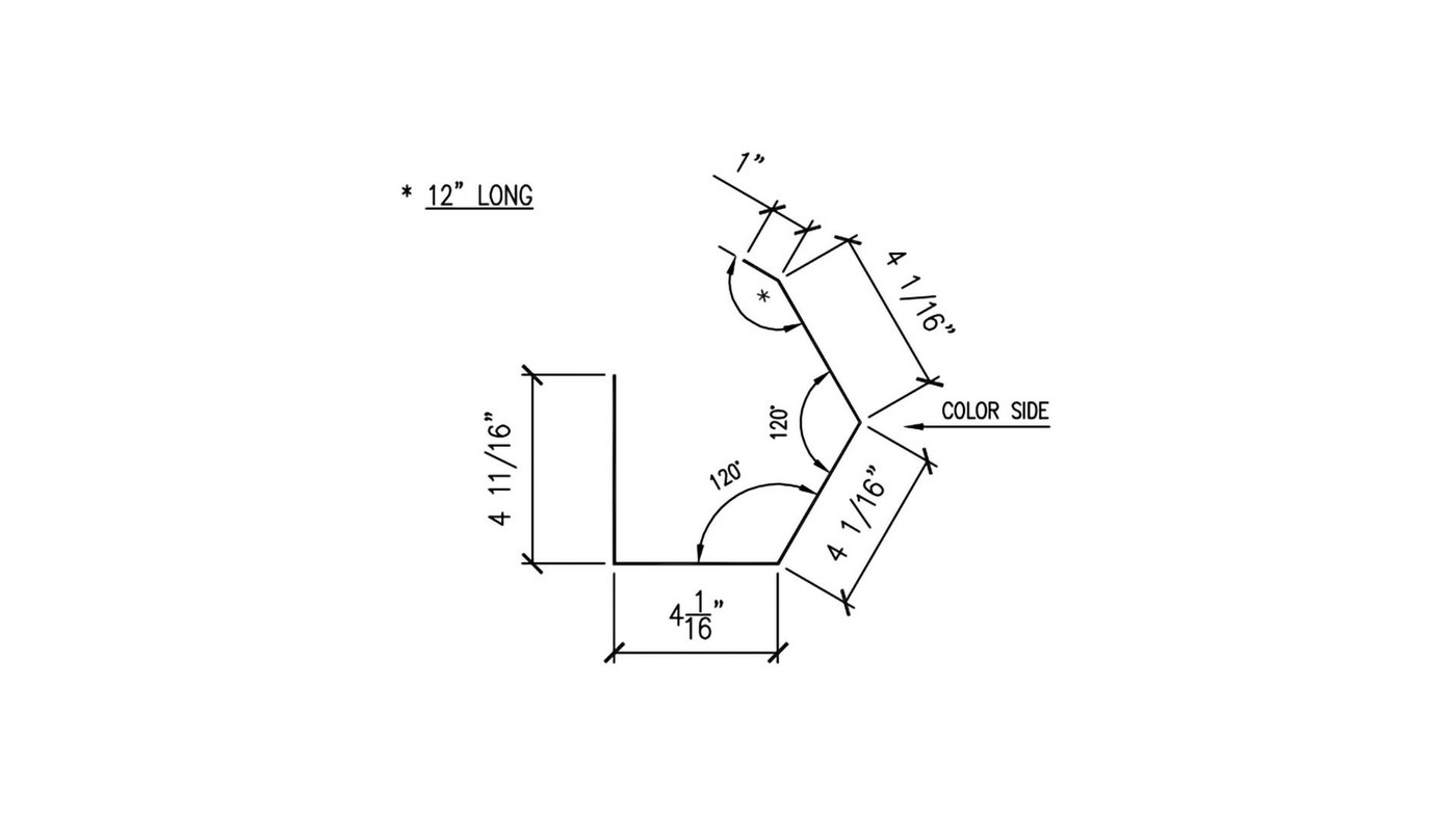 Part #WS-260 Splice for Sculptured Gutter for PBR Panel and R Panel