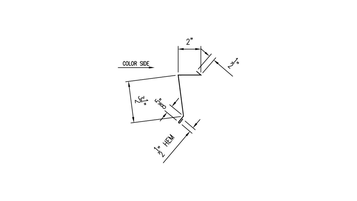 Reglet Trim | MS2 Mechanically Seamed Roofing | Part #WS-113