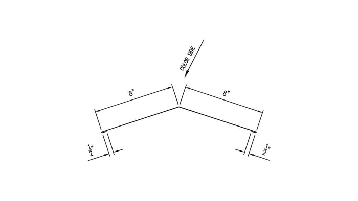 Fixed Ridge Cap with Hems | MS2 Mechanical Seam Roofing | Part #WS-128