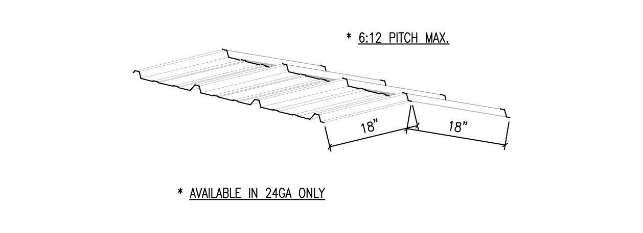 Part #WS-221 Die Formed Ridge Cap for PBR Panel and R Panel