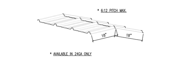 Part #WS-221 Die Formed Ridge Cap for PBR Panel and R Panel