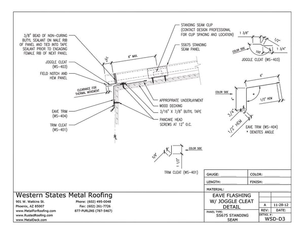 Gutter Splice For Western Lock® Standing Seam