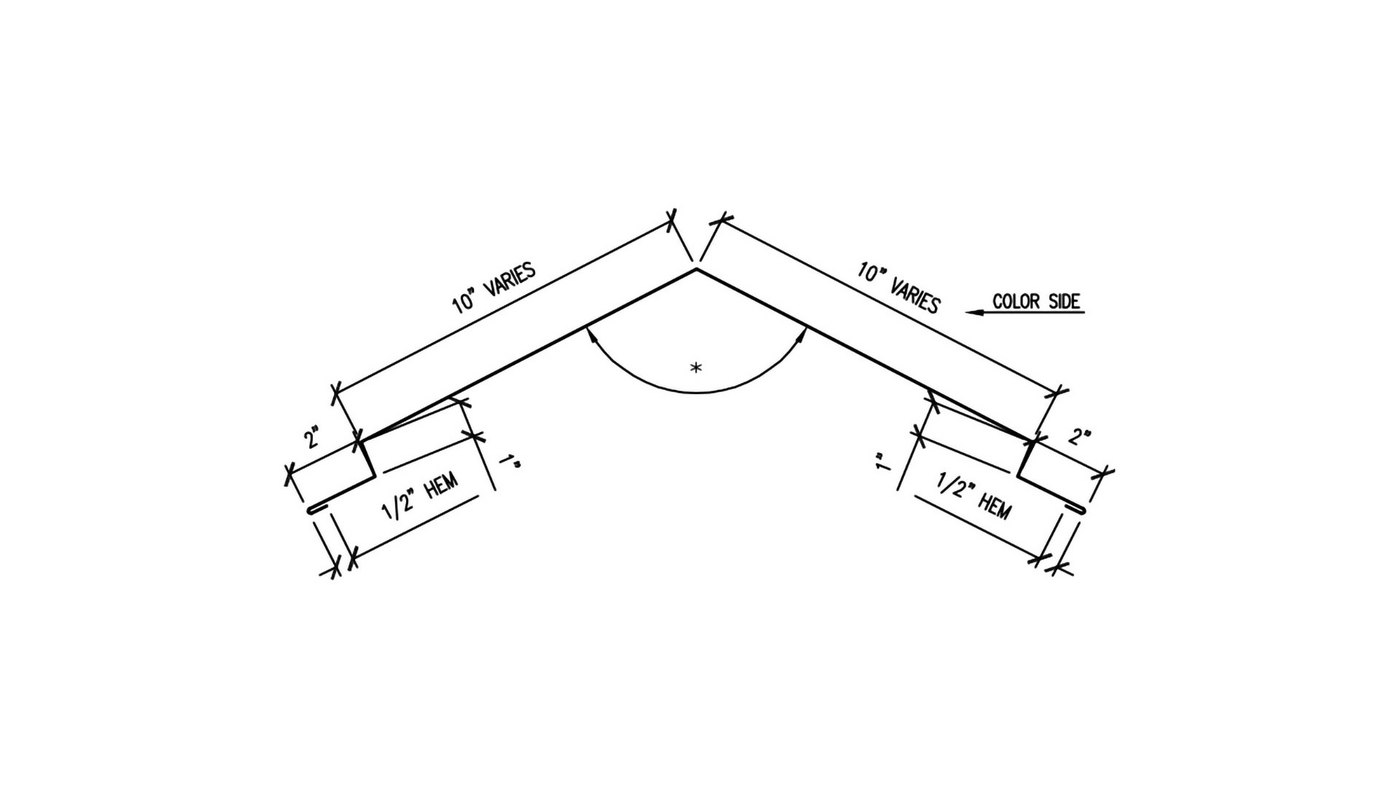 Vented Ridge Cap For Western Lock® Standing Seam