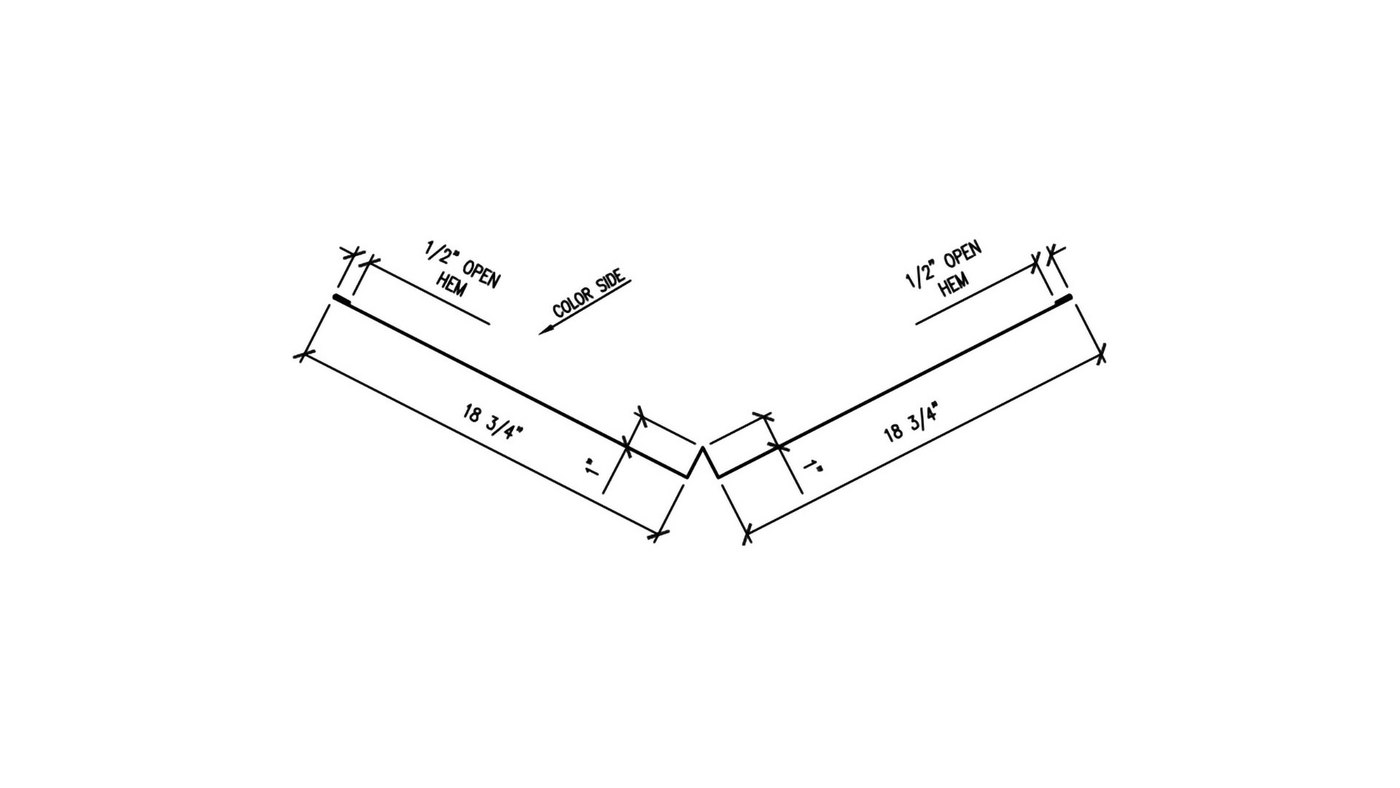 Fixed Valley Flashing For Standing Seam Metal Roofing