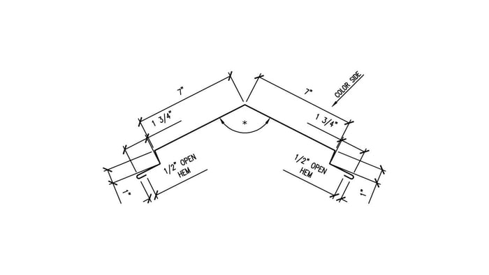 Floating Ridge Hip/Cap For Western Lock® Standing Seam