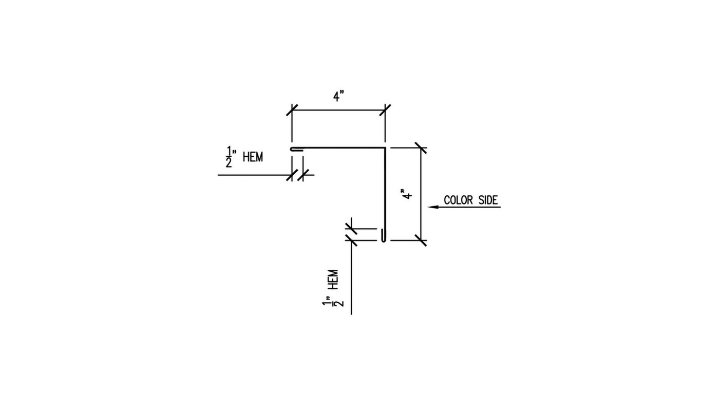 Part #WS-508 Outside Corner Trim - Horizontal (T-Groove)