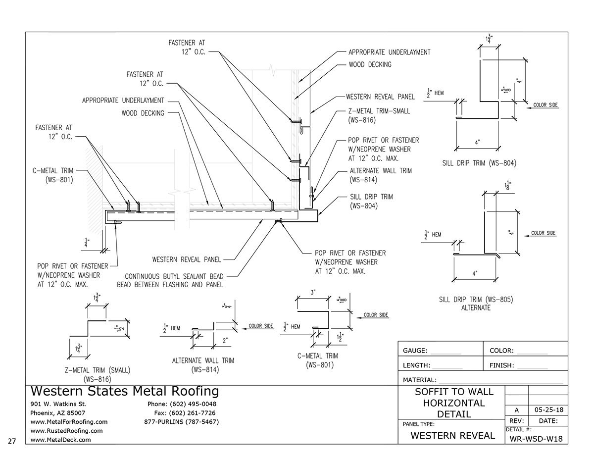 C Metal Trim | Detail Installation Types | Western Reveal®