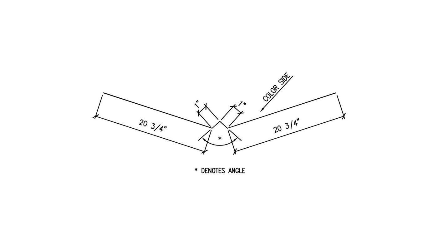 Oversized Valley Trim | Part #WS-323 | Western Rib® (7.2 Panel)