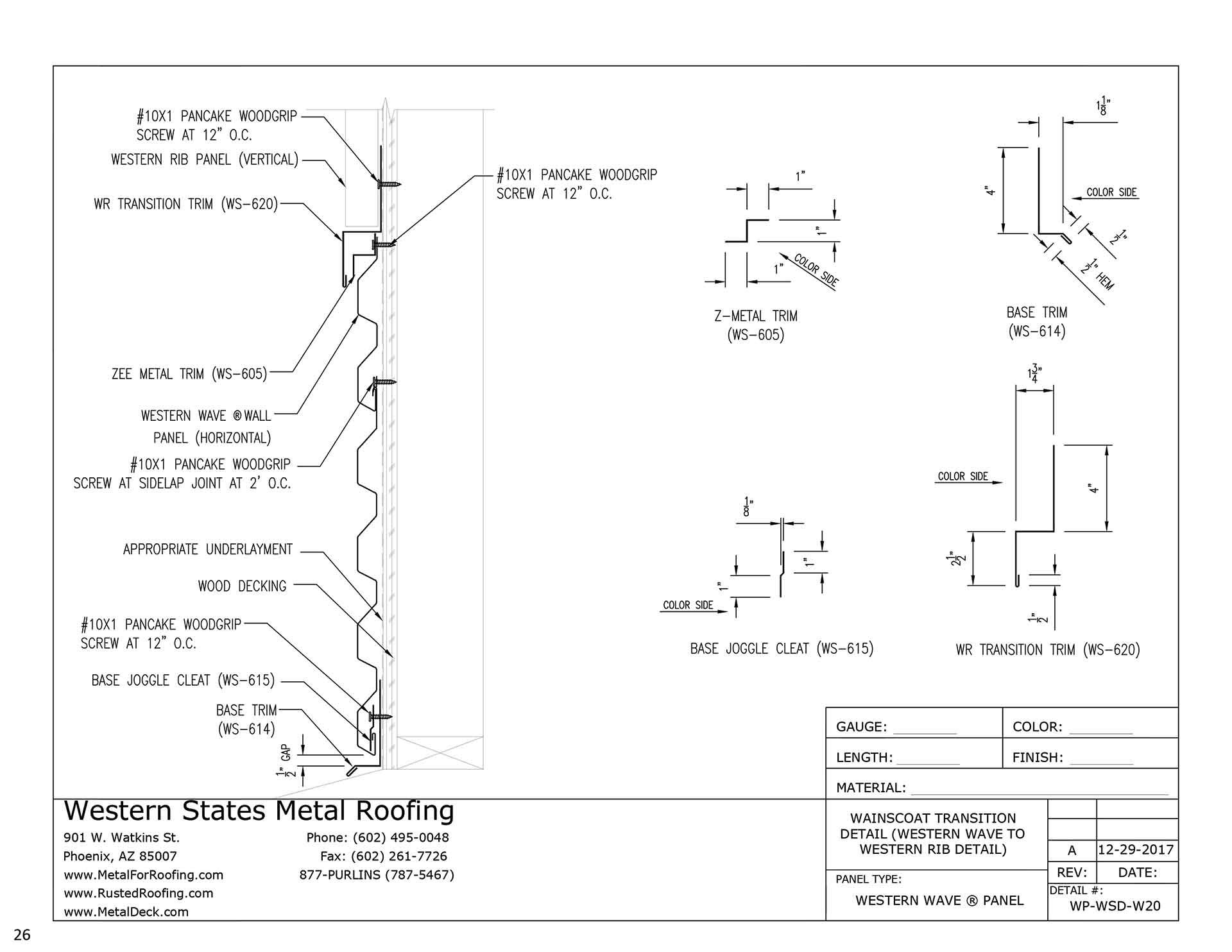 Wainscoting Transition | Western Wave To Metal Wall Panels