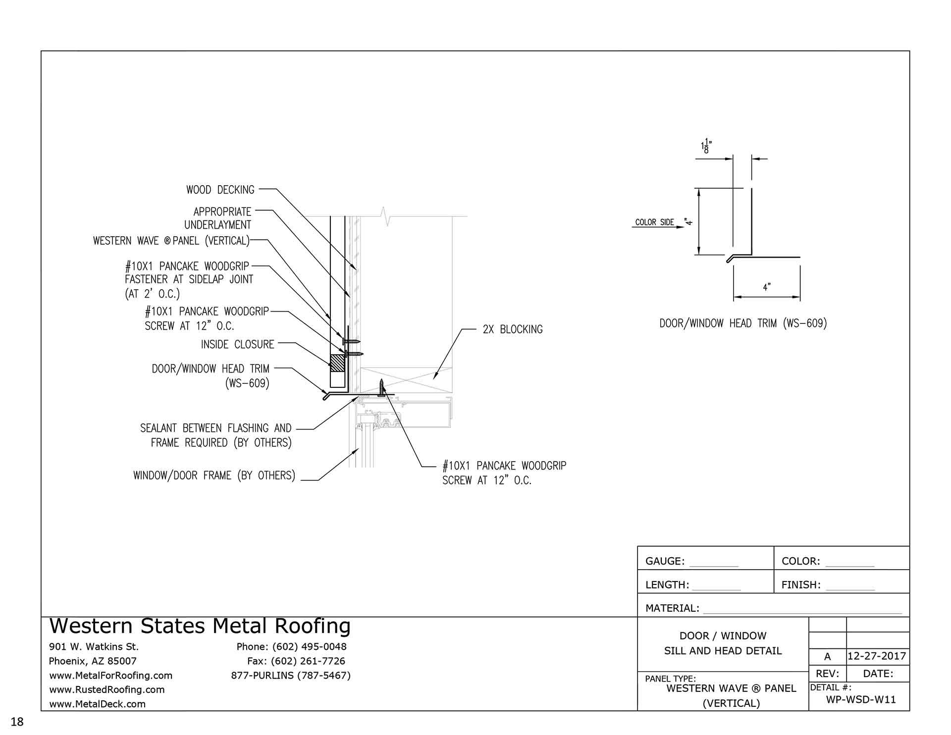 Head Trim For Windows & Doors - Vertical Install | Western Wave®