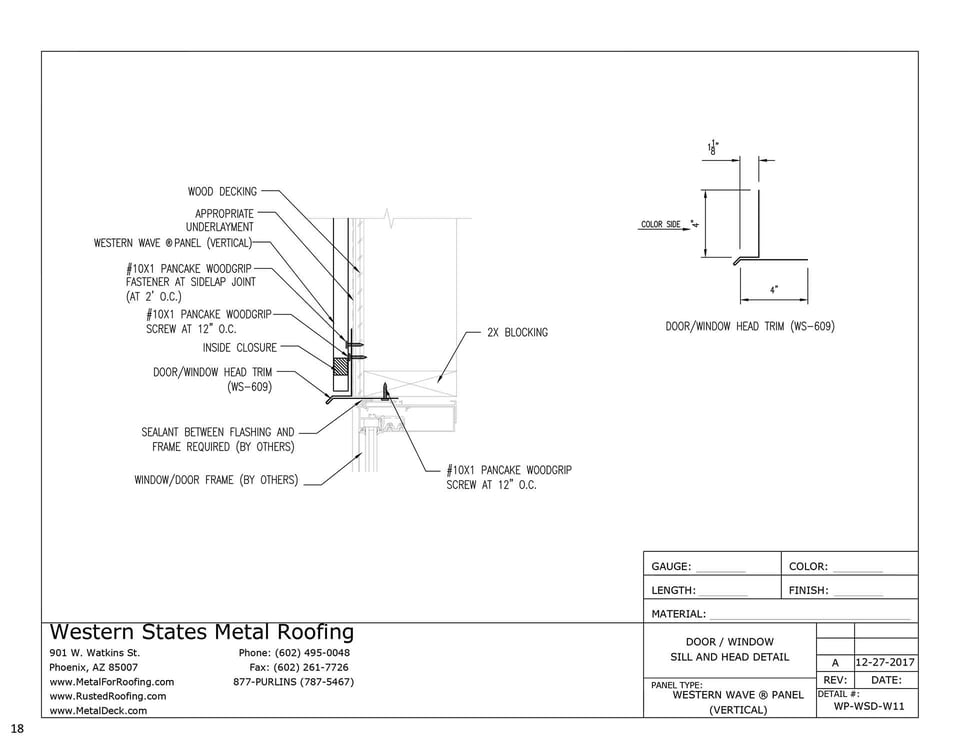 Head Trim For Windows & Doors - Vertical Install | Western Wave®
