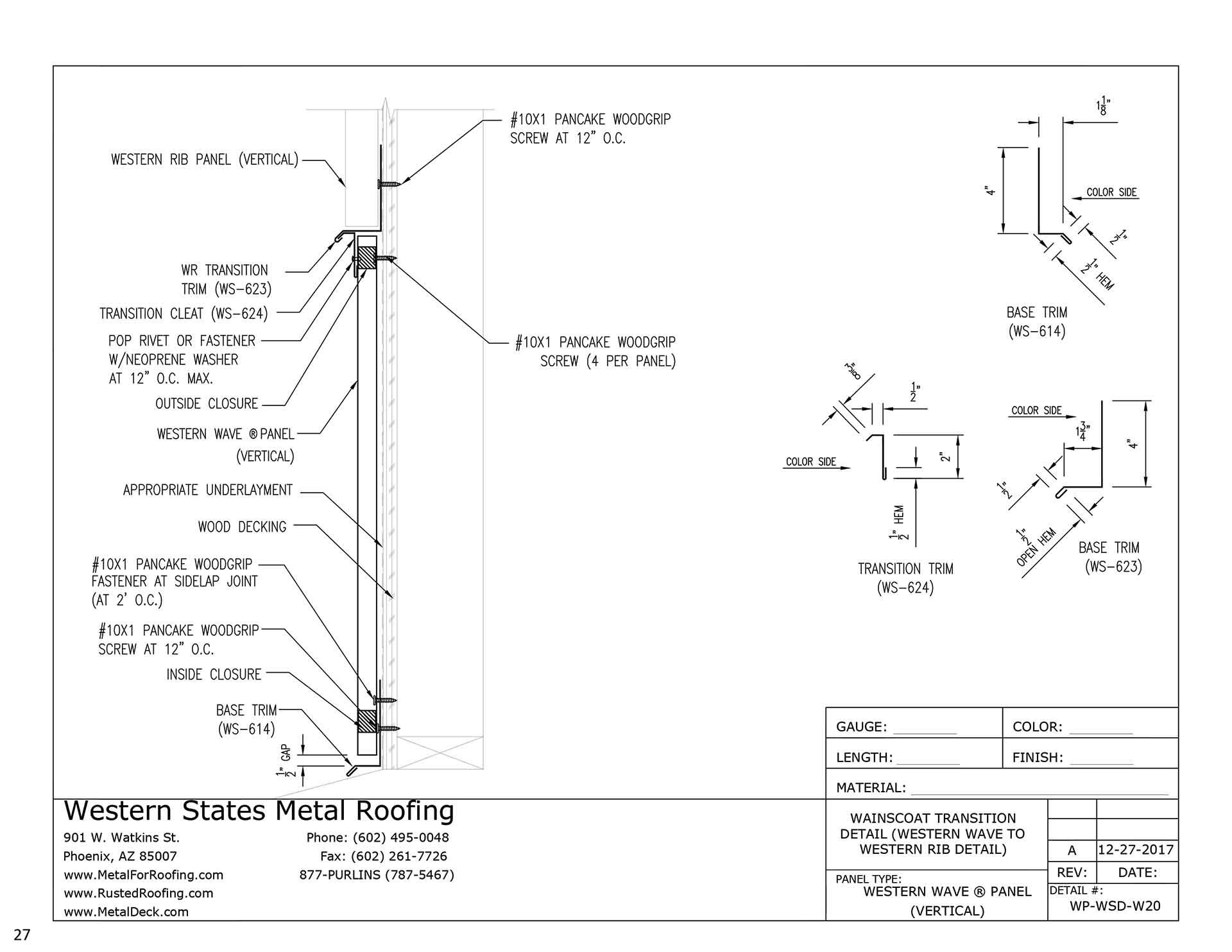 Vertical Wainscoting Transition | Western Wave To Wall