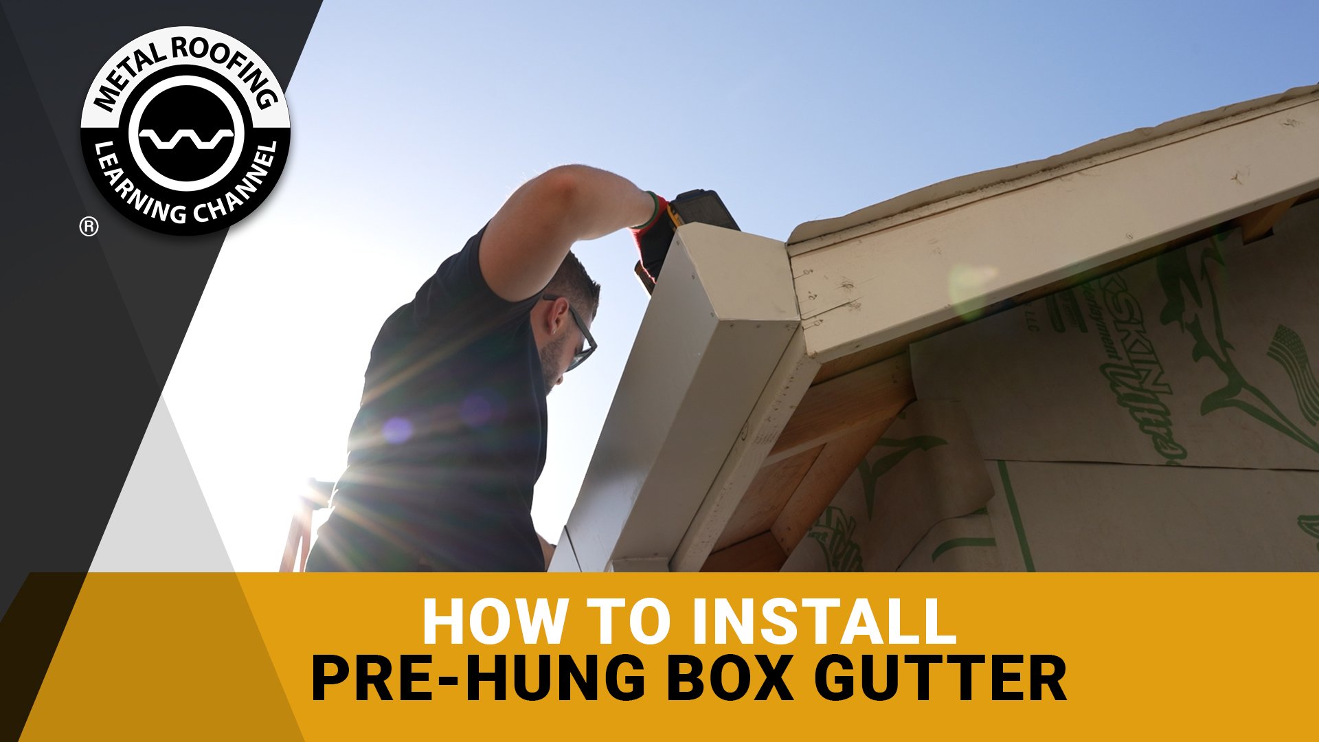Part #WS-210 Box Gutter Pre-Hung for PBR Panel and R Panel Metal Roofs