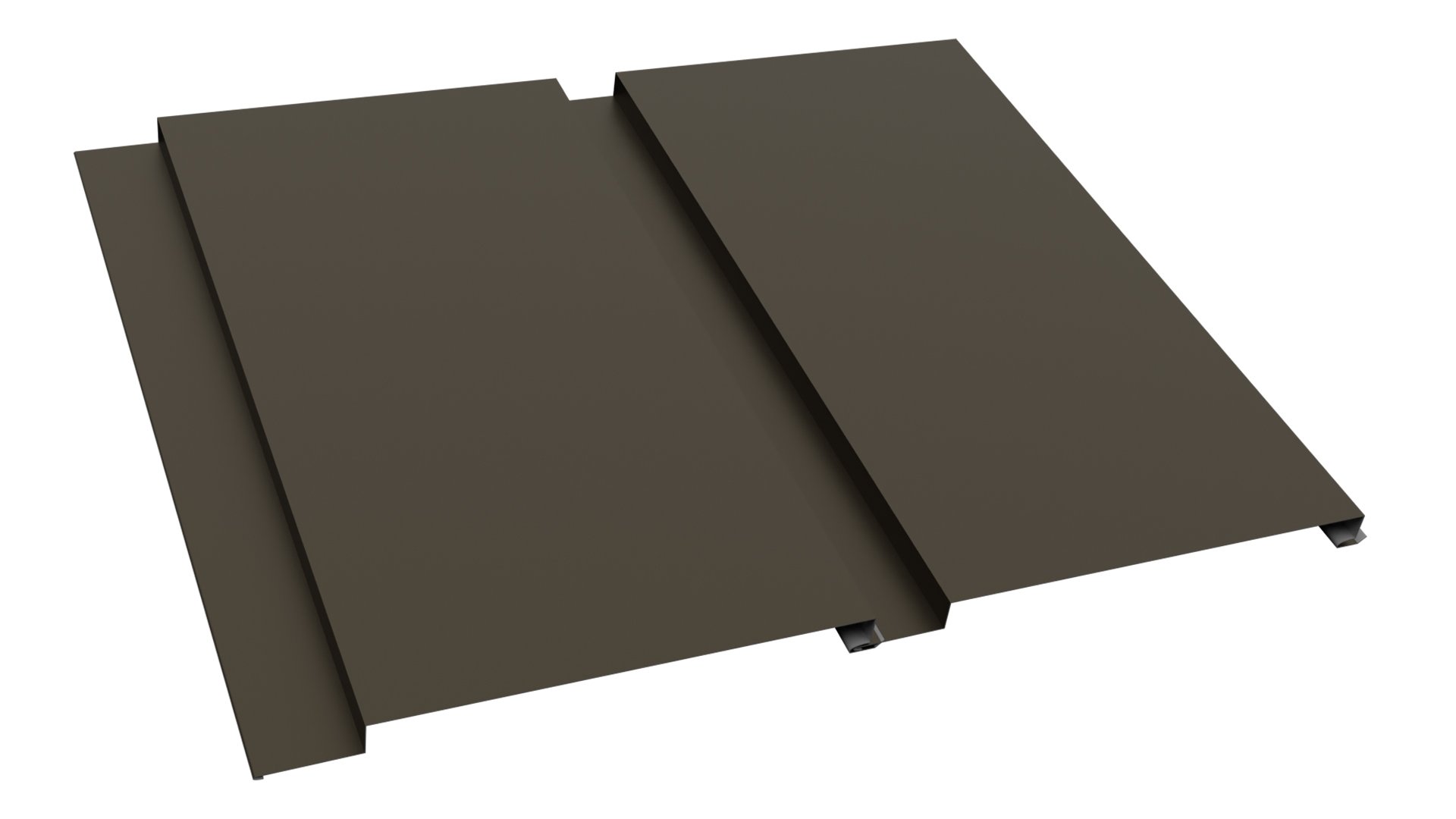T-Groove® Metal Flush Wall & Soffit Panels in Medium Bronze (PVDF Paint)