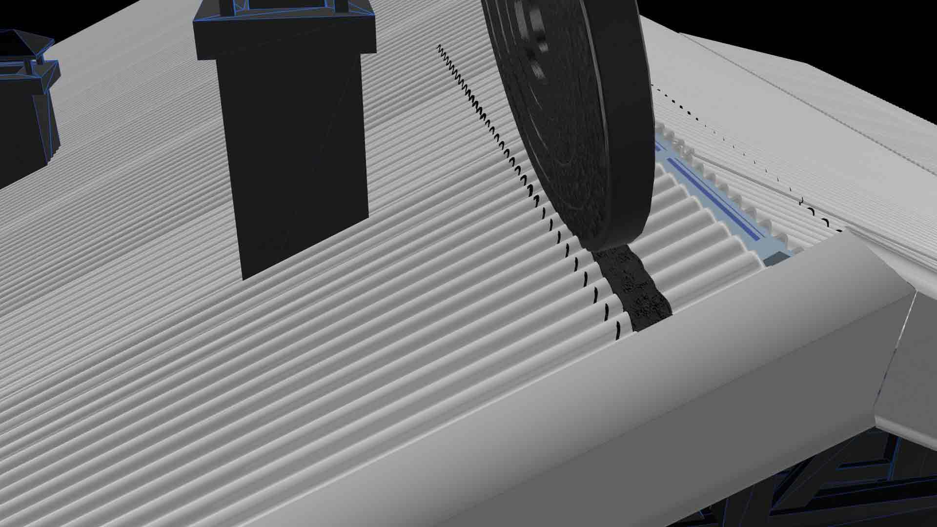 ProfileVent® ridge ventilation closure for metal ridge caps