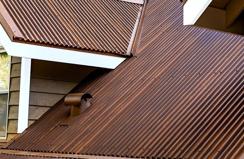 Corrugated Streaked Rust® Metal Roofing Siding Panels