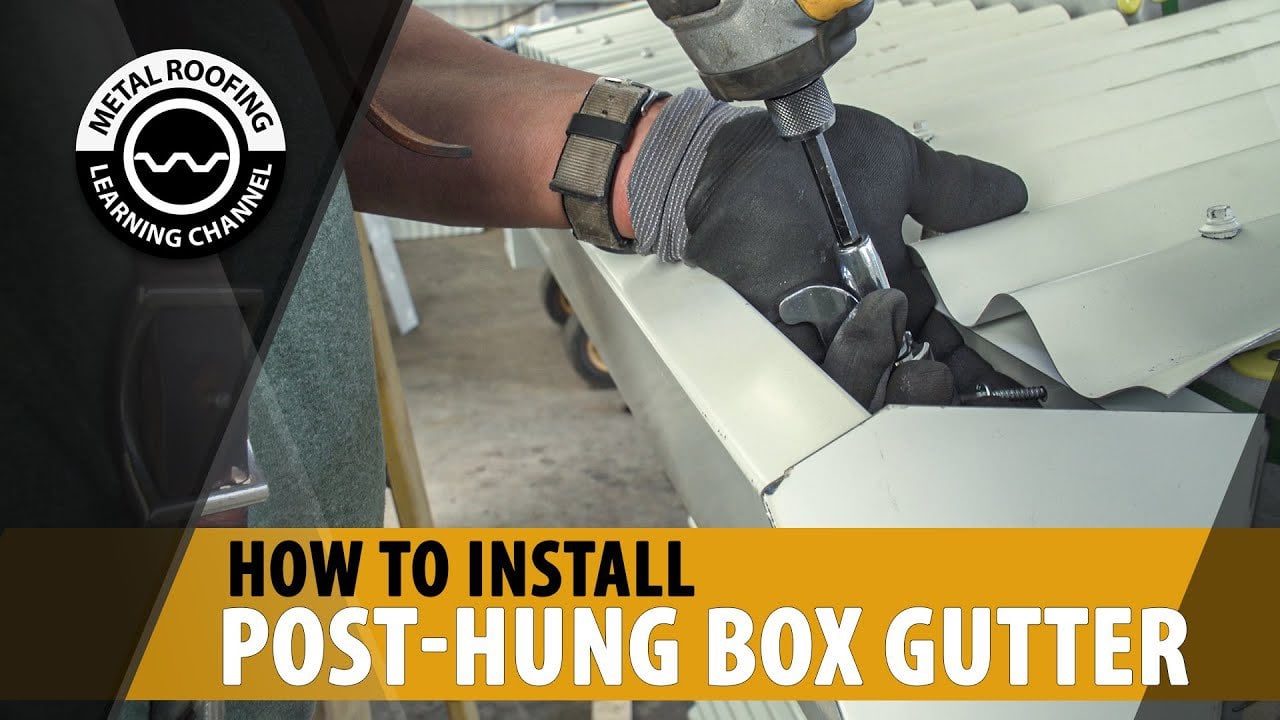 Post Hung Box Gutters For PBR Metal Roofs